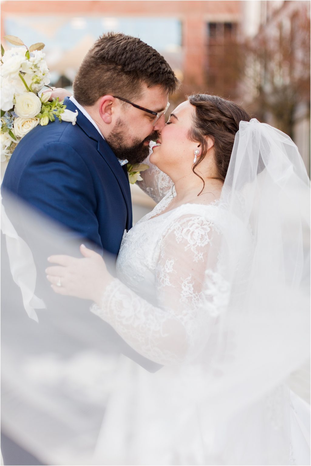 Winter Wedding with Icy Blues at Huguenot Loft | Ryan & Alyssa Photography